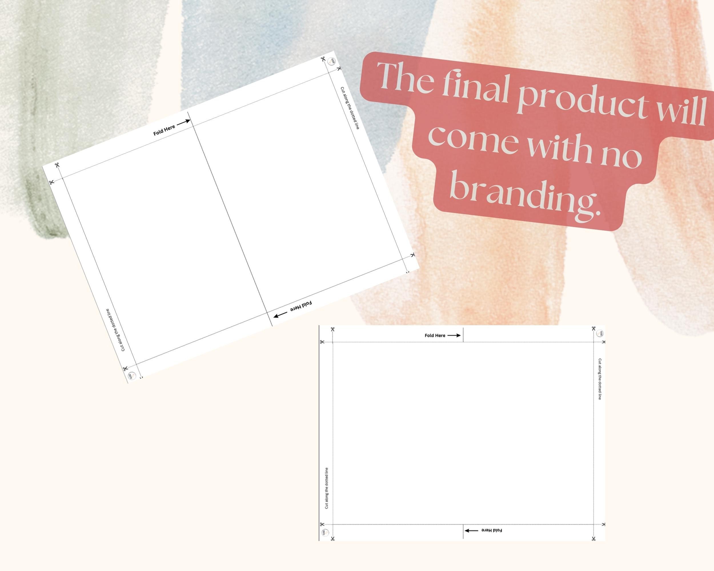 Printable Greeting Card Template | DIY Design | 4x6 and 5x7 Sizes ...