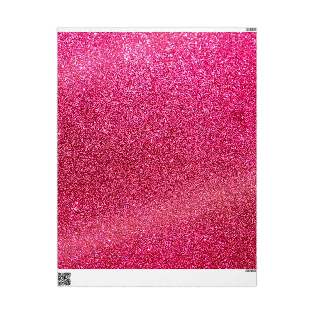 Sparkling Bright Pink Glitter Wrapping Paper Add a Touch of Glam to ...