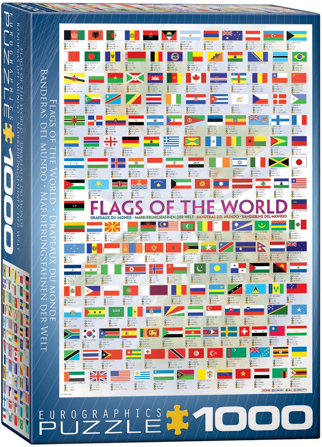 Puzzle Flags of the World Puzzle Maps & Flags Jigsaw Puzzle 1000 Pieces ...