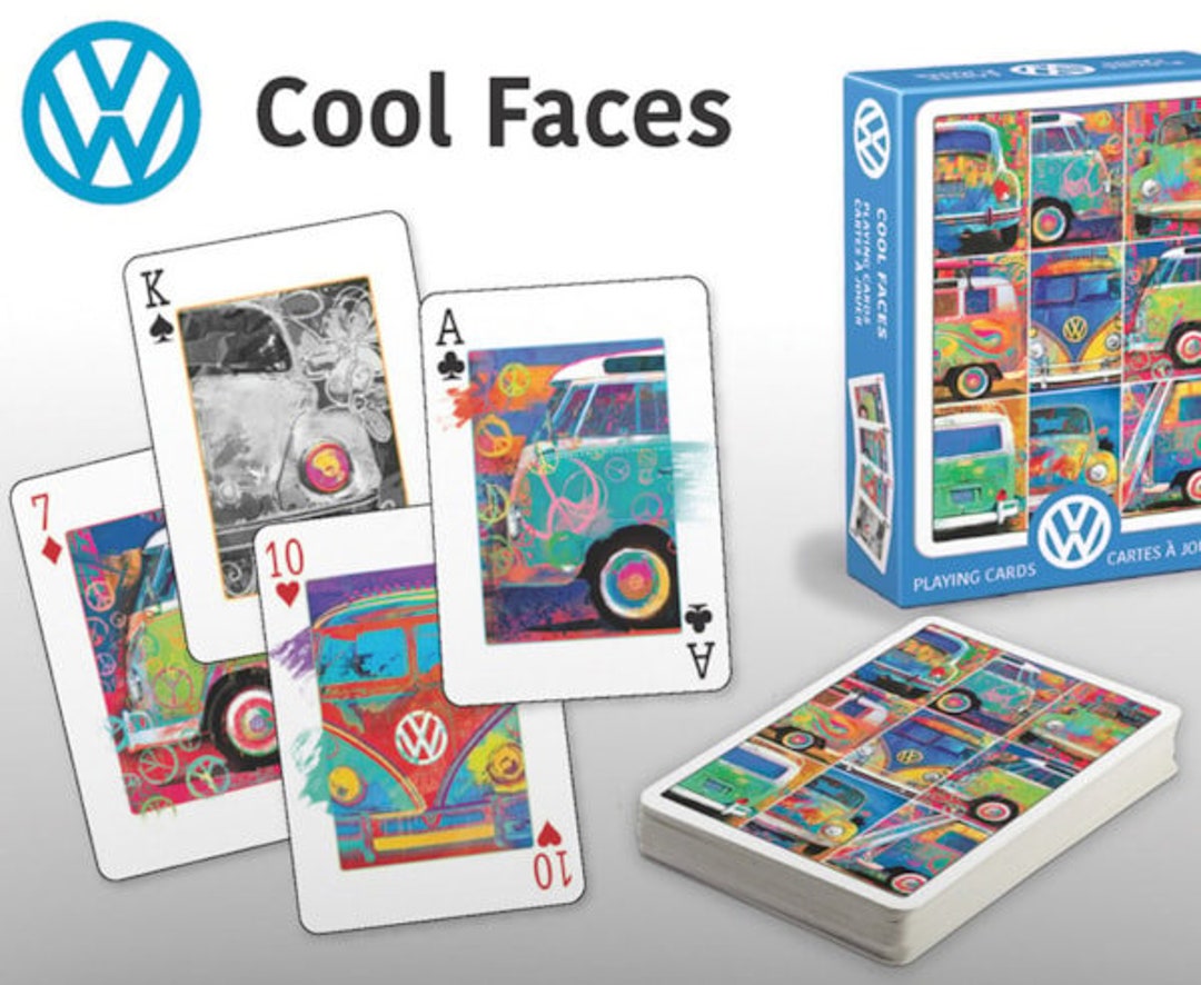 Volkswagen Cool Faces, 54 Playing Cards Luxury Playing Cards Poker ...