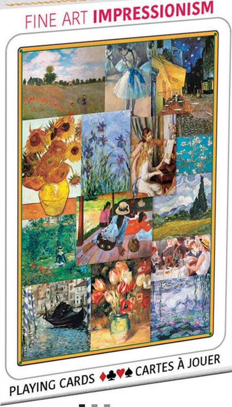 Fine Art Impressionism Playing Cards, 54 Playing Cards Playing Cards ...