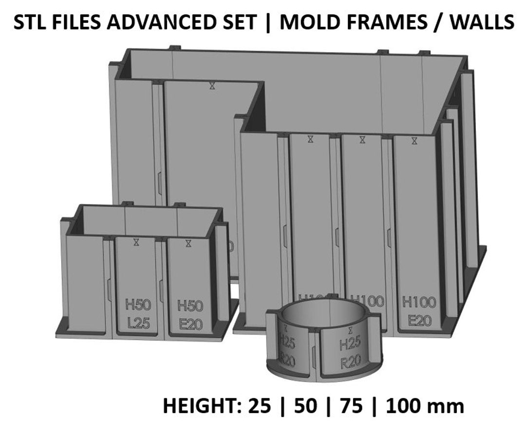 3D Files | Advanced Mold Frame Set | Silicone Mold Makers | Reusable ...