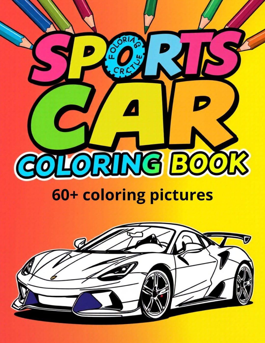Sports Car Coloring Book for Kids – Fast Cars, Racing Vehicles ...