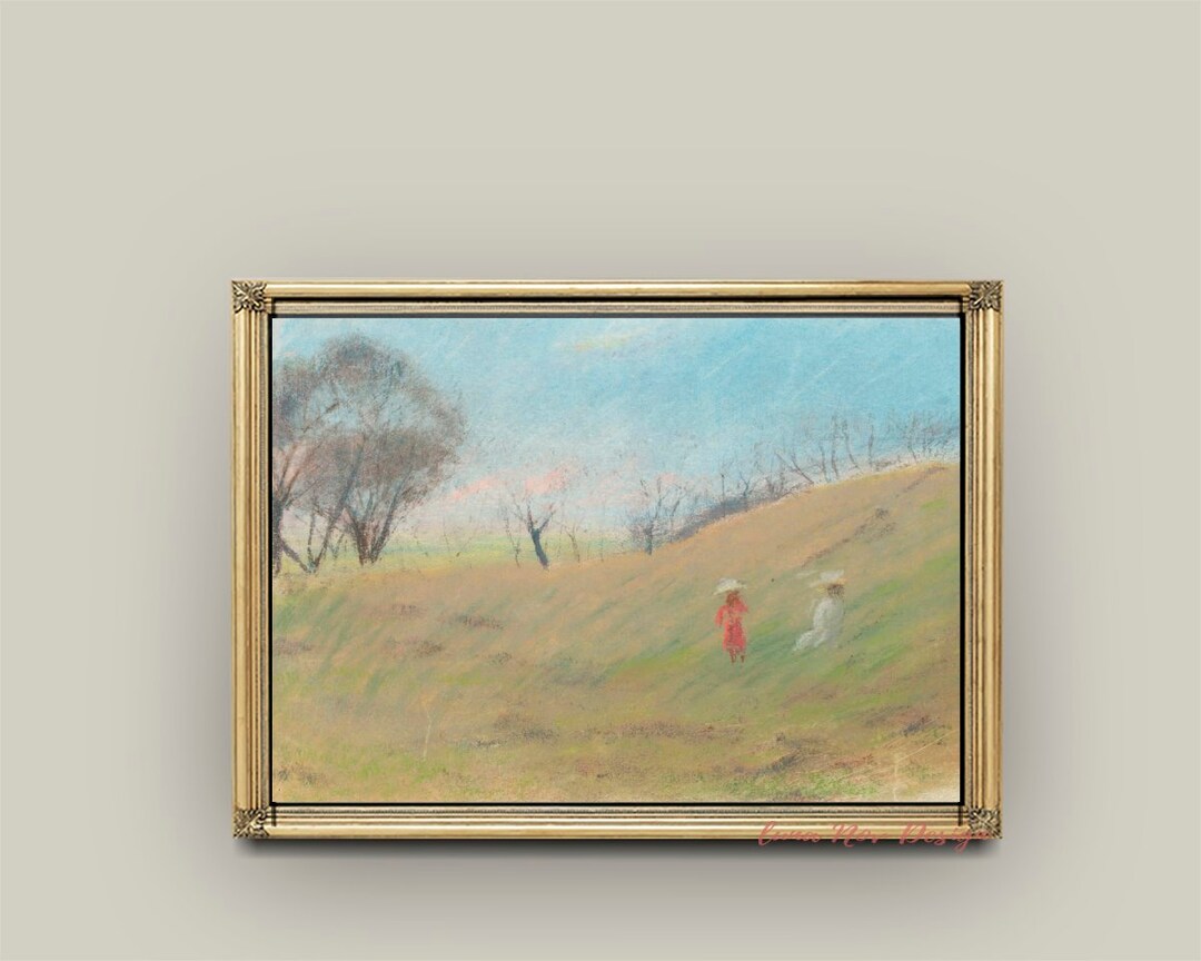 Vintage Print Art Vintage Painting Wall Art Original Artist Instant ...