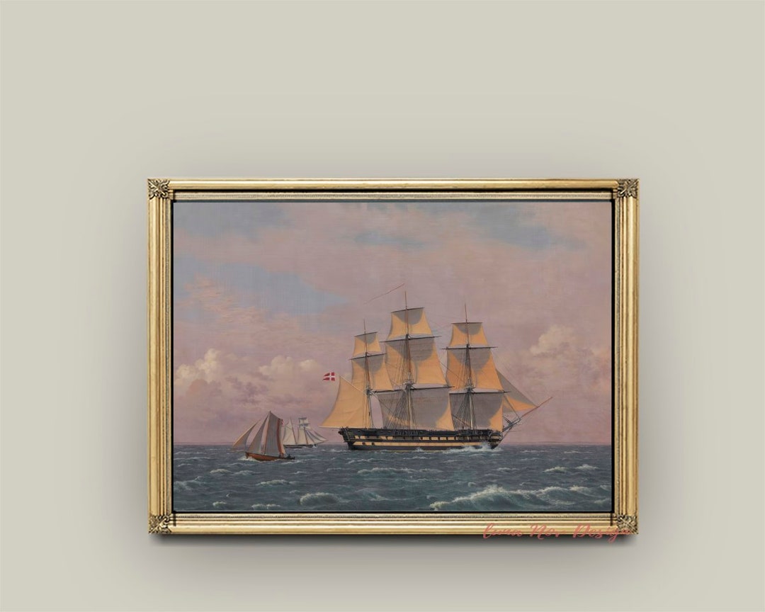 Vintage Print Art Vintage Painting Wall Art Original Artist Instant ...