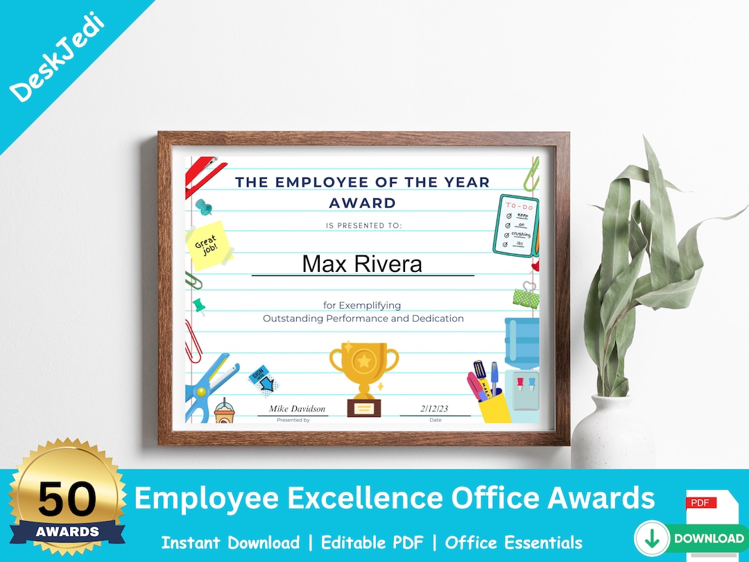50 Employee Excellence Office Awards Boost Workplace Morale - Etsy