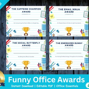 150 Ultimate Employee Office Award Certifcates 8 Blank Award Templates ...