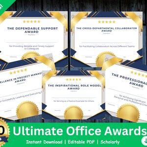 150 Office Awards + 8 Blank Award Certificates - Boost Morale ...