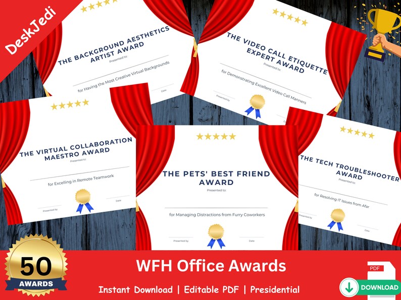 50 Digital WFH Theme Digital Awards | Boost Workplace Morale ...