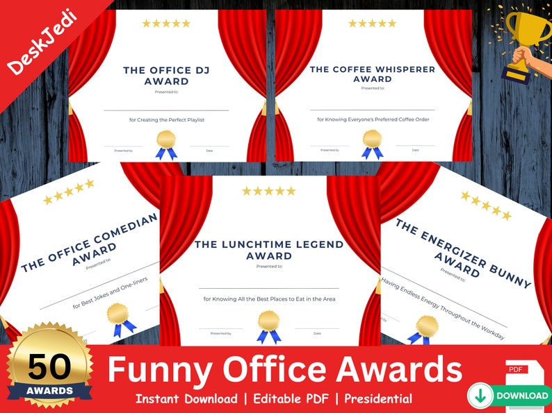 50 Funny Office Awards | Boost Morale and Celebrate Achievements W ...