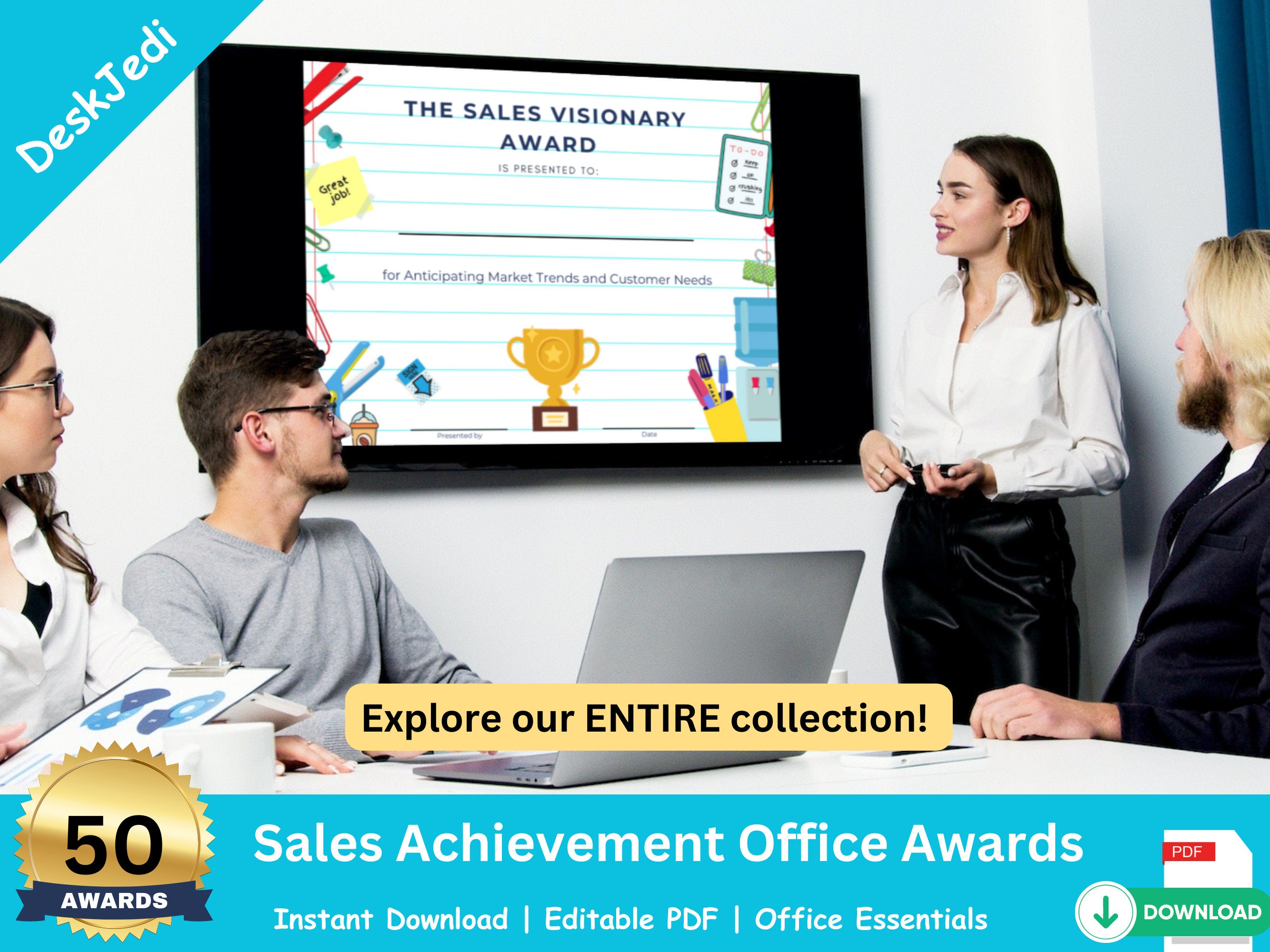 50 Sales Superstar Certificate Awards for Sales, Customer Service, Account Executives, Biz Dev ...