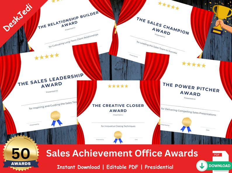 50 Sales Superstar Printable Certificate Awards for Sales, Customer ...