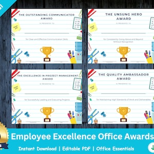 50 Employee Excellence Office Awards | Boost Workplace Morale ...