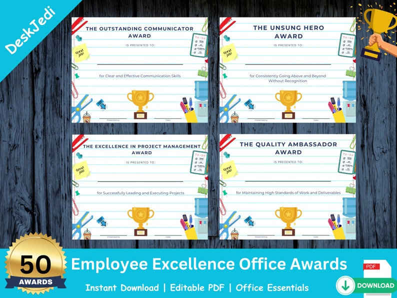 50 Employee Excellence Office Awards | Boost Workplace Morale ...