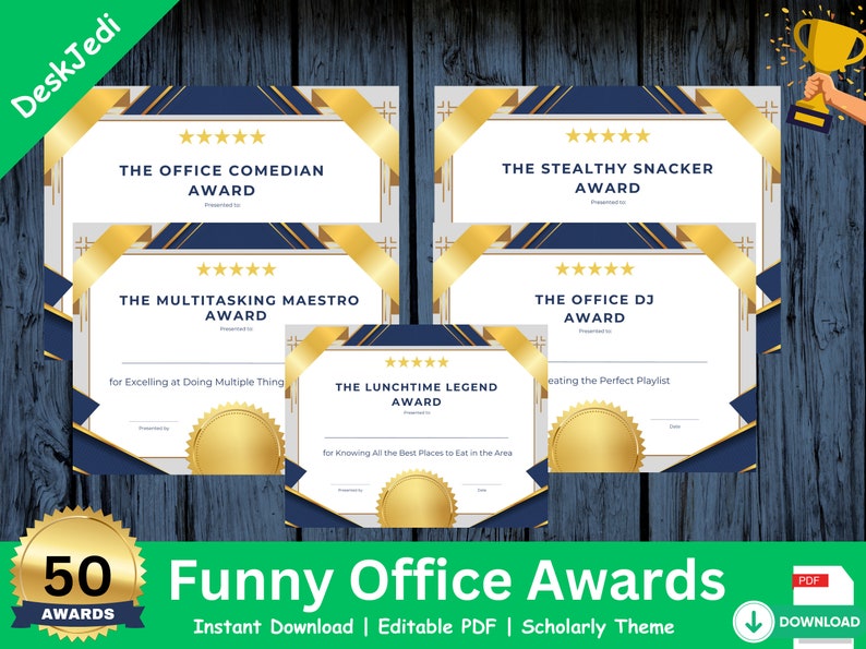 150 Office Awards + 8 Blank Award Certificates - Boost Morale ...