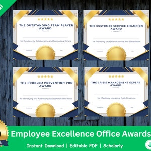 50 Employee Excellence Printable Office Awards | Boost Workplace Morale ...