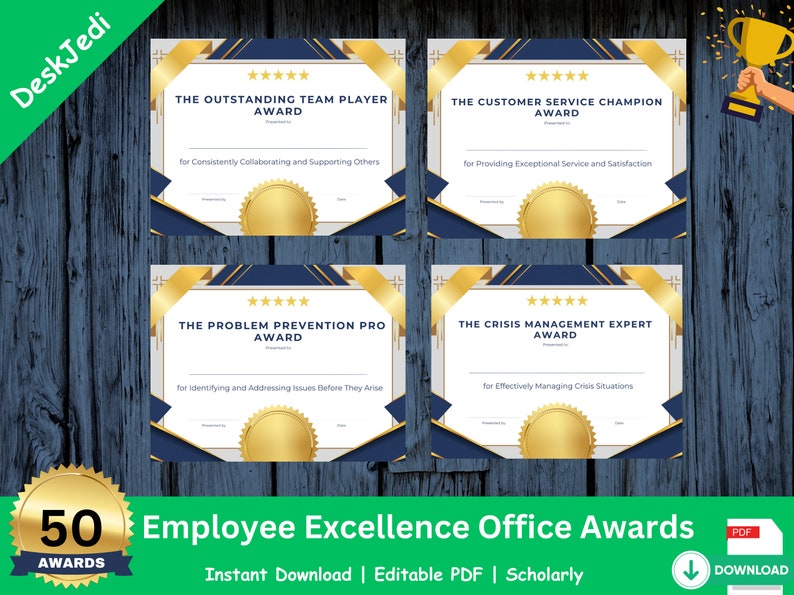50 Employee Excellence Printable Office Awards | Boost Workplace Morale ...