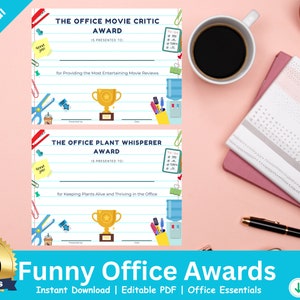 50 Funny Office Awards - Printable Certificates to Boost Morale ...