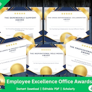 50 Employee Excellence Printable Office Awards | Boost Workplace Morale ...