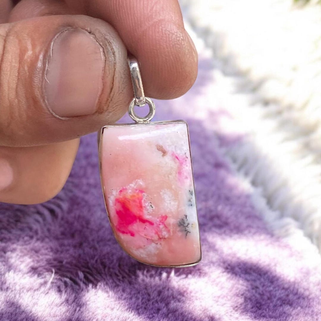 Tugtupite Pendant – Natural Heart Energy From Greenland | 925 Sterling ...