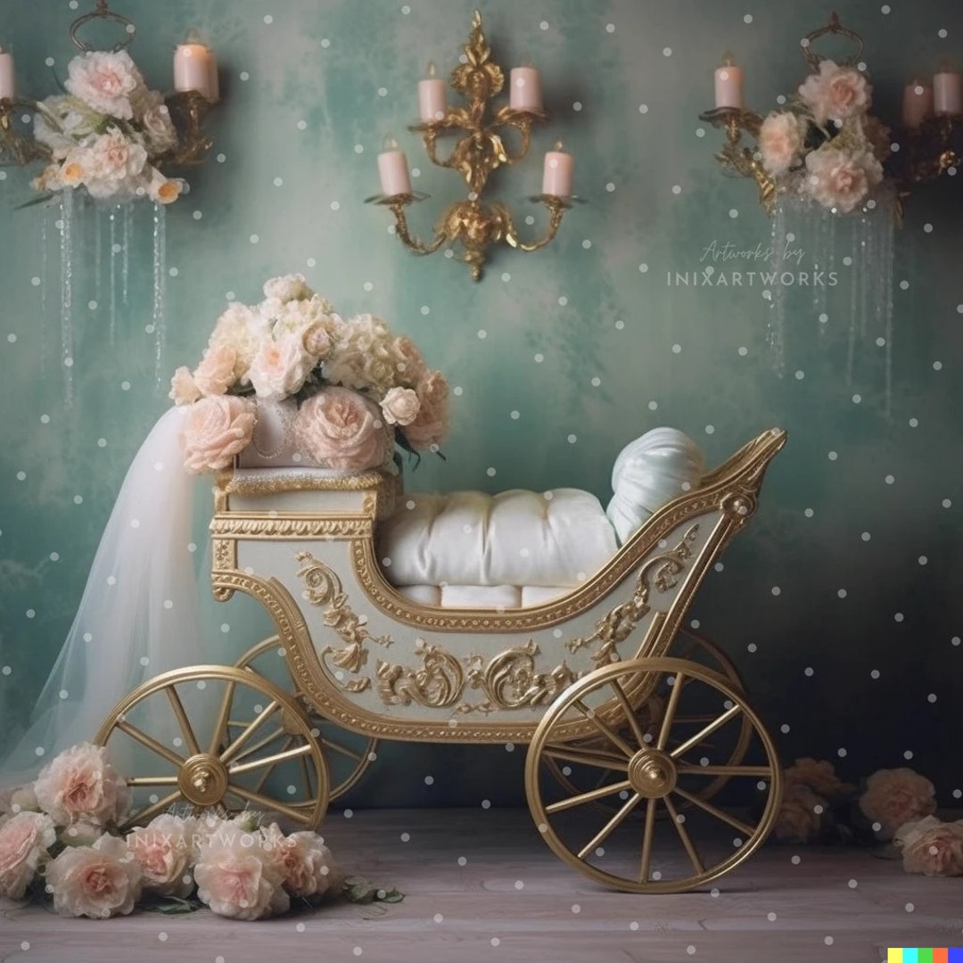 Carriage | New Born, Baby Backdrop, Customized New Born Baby ...