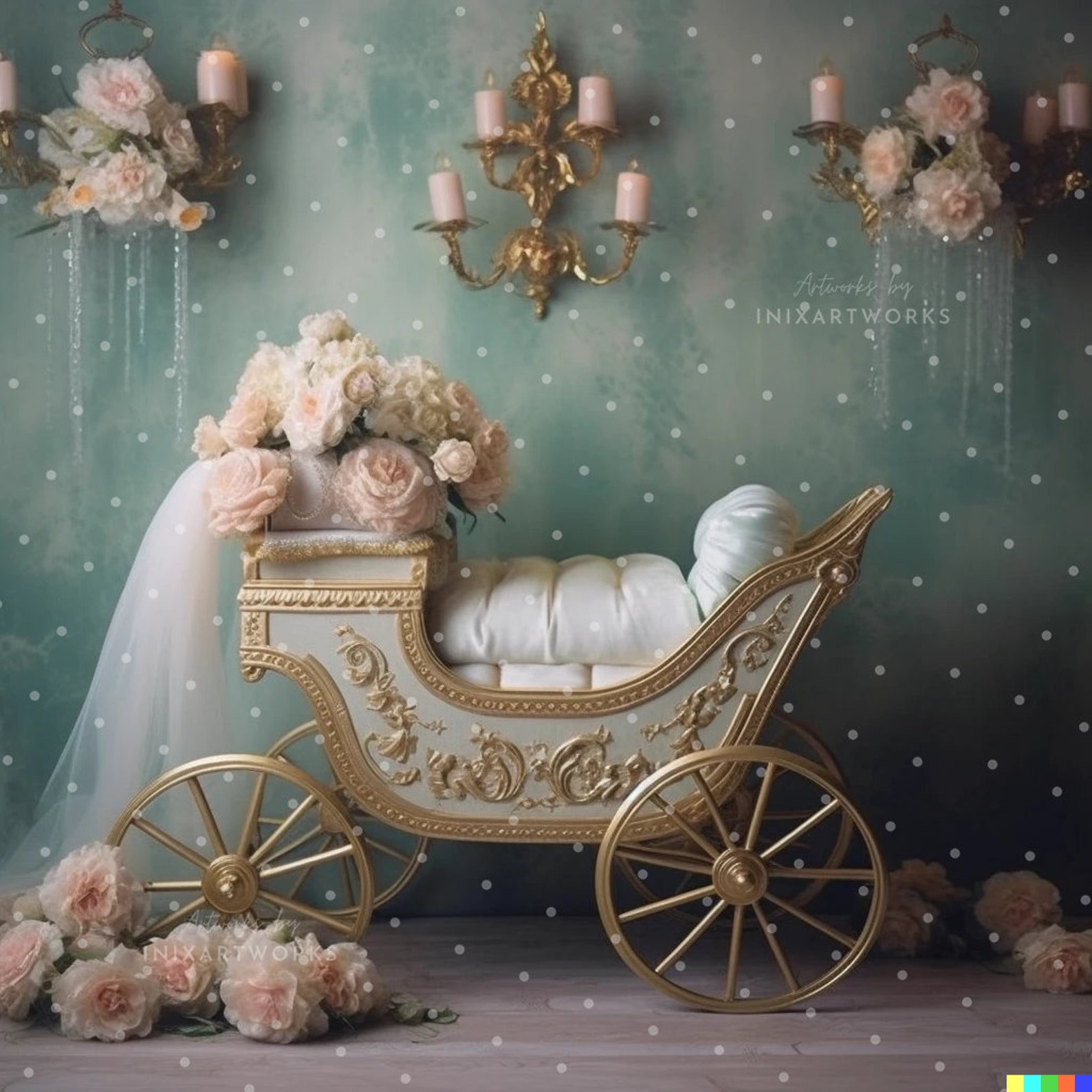 Carriage | New Born, Baby Backdrop, Customized New Born Baby ...