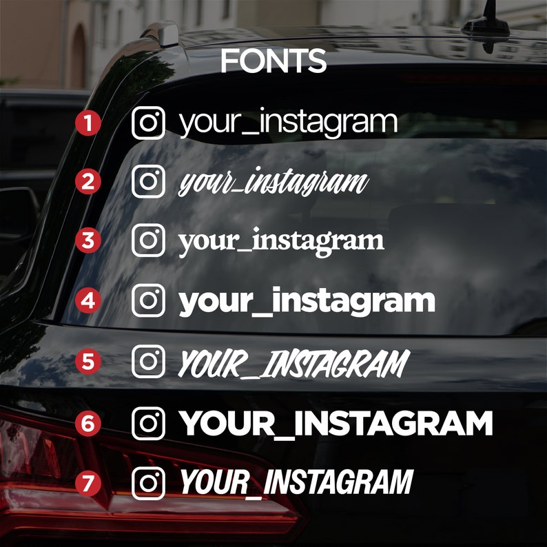 Custom Instagram Sticker Feature Your Social Profile or Account Name ...