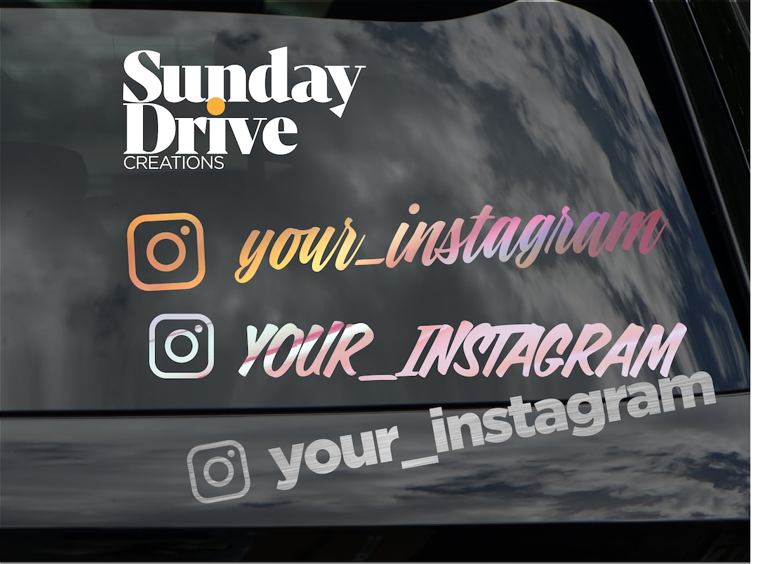 Custom Instagram Sticker - Feature Your Social Profile or Account Name ...