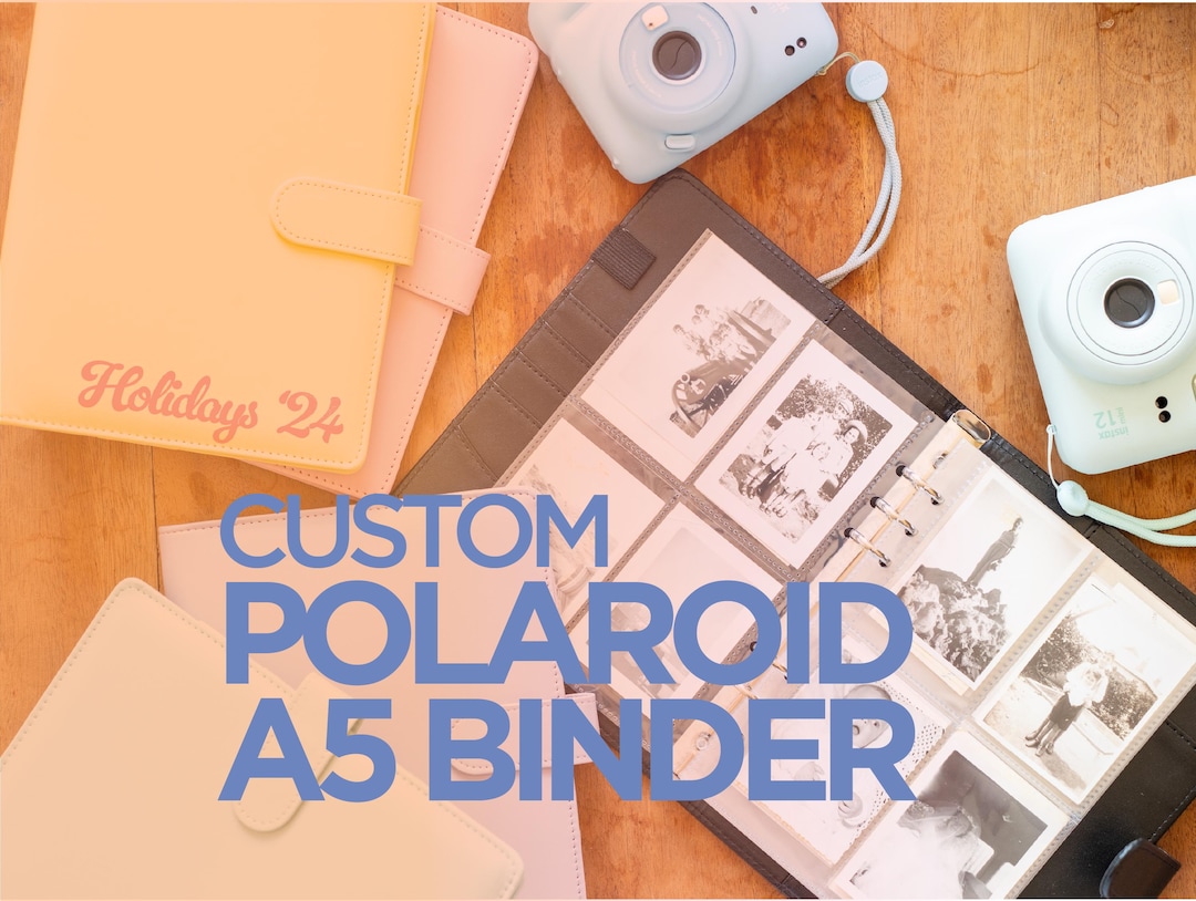 Personalised Polaroid Photo Storage Album - A5 Binder With Photo ...