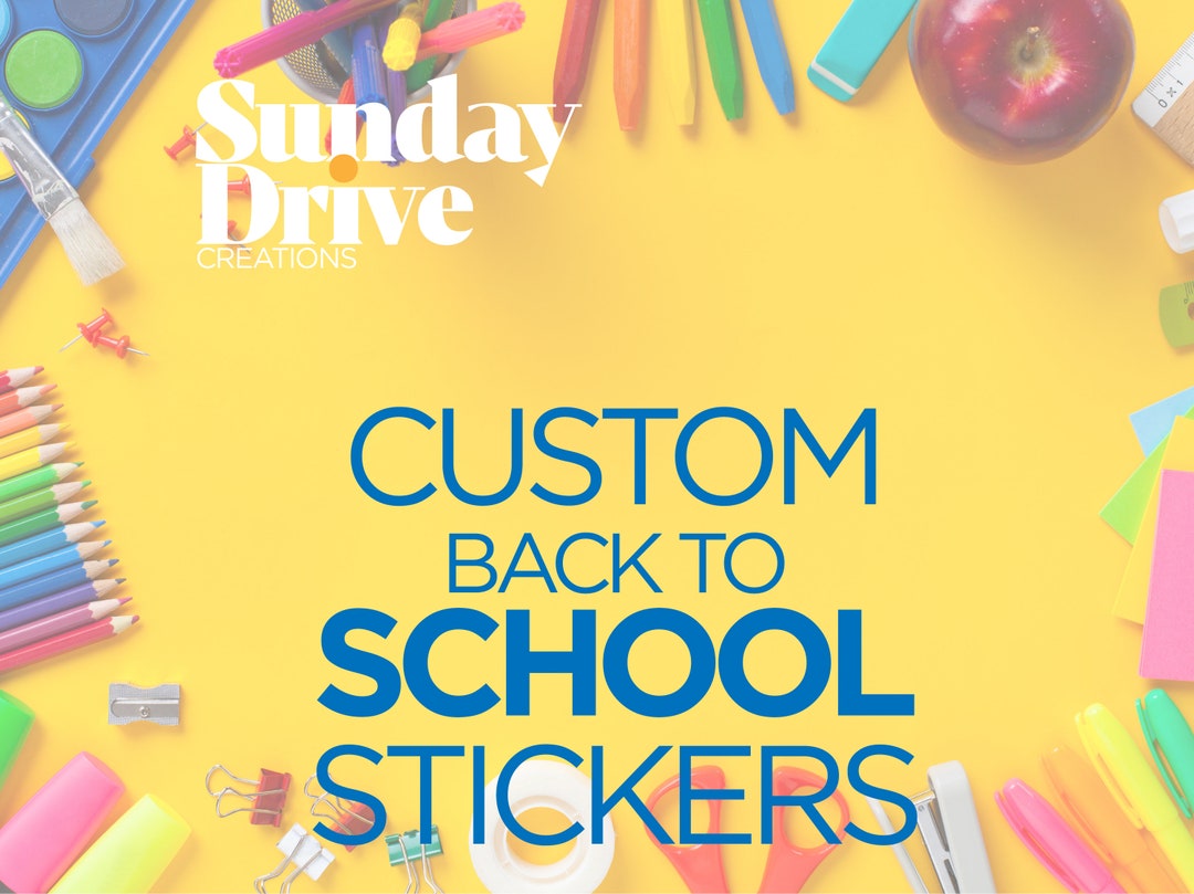 Custom Name Vinyl Decals: Back to School Stickers - Etsy Australia