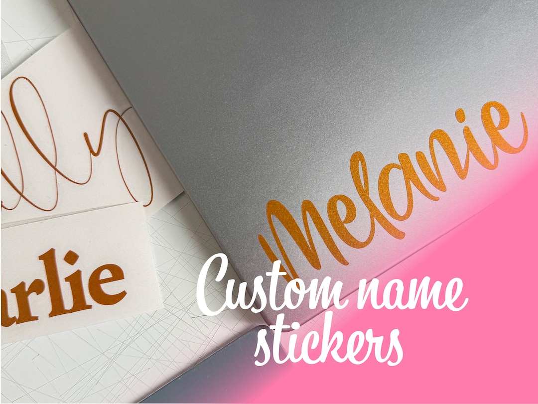 Custom Vinyl Name Sticker: Waterproof Personalized Decal - Etsy Australia