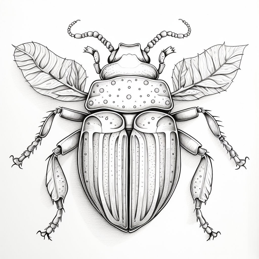 Beautiful Bugs Coloring Book, 20 Pages, Bugs Coloring Pages, AI ART ...
