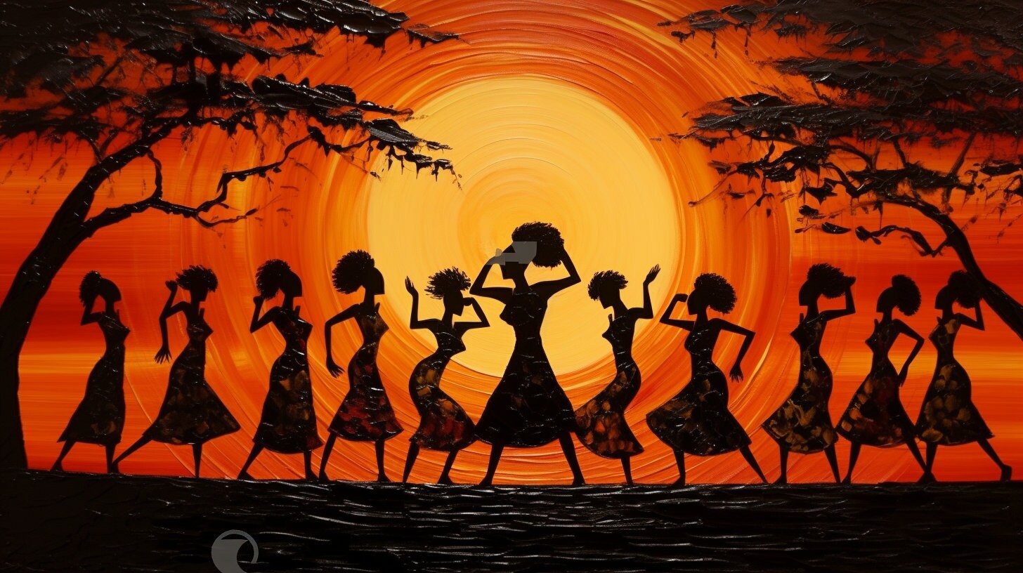 African Women Art: Colorful Abstract Canvas Wall Art - Etsy