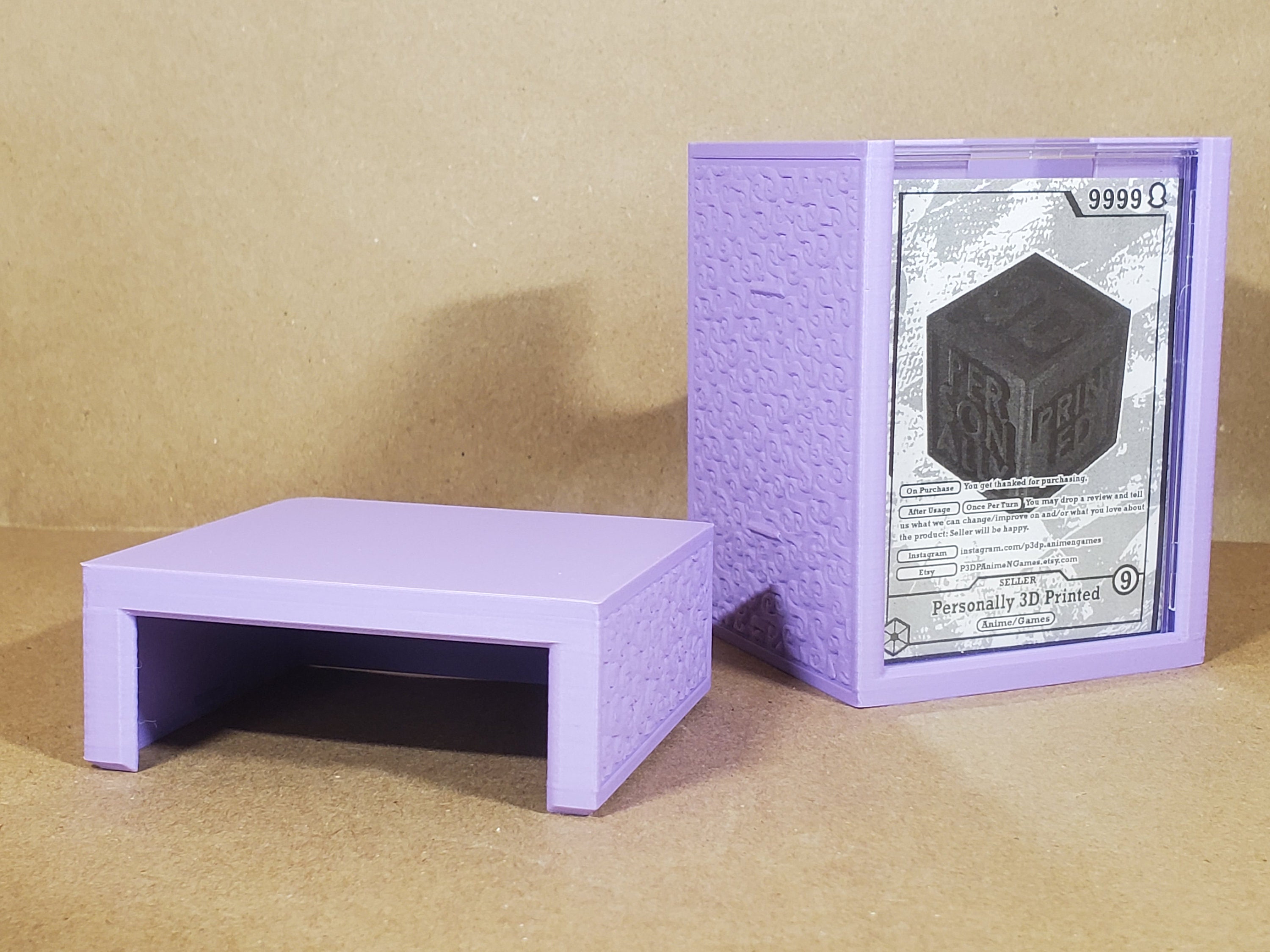 Devil Box Model Purple Compartmentalized TCG Deck Box Customizable Lid ...