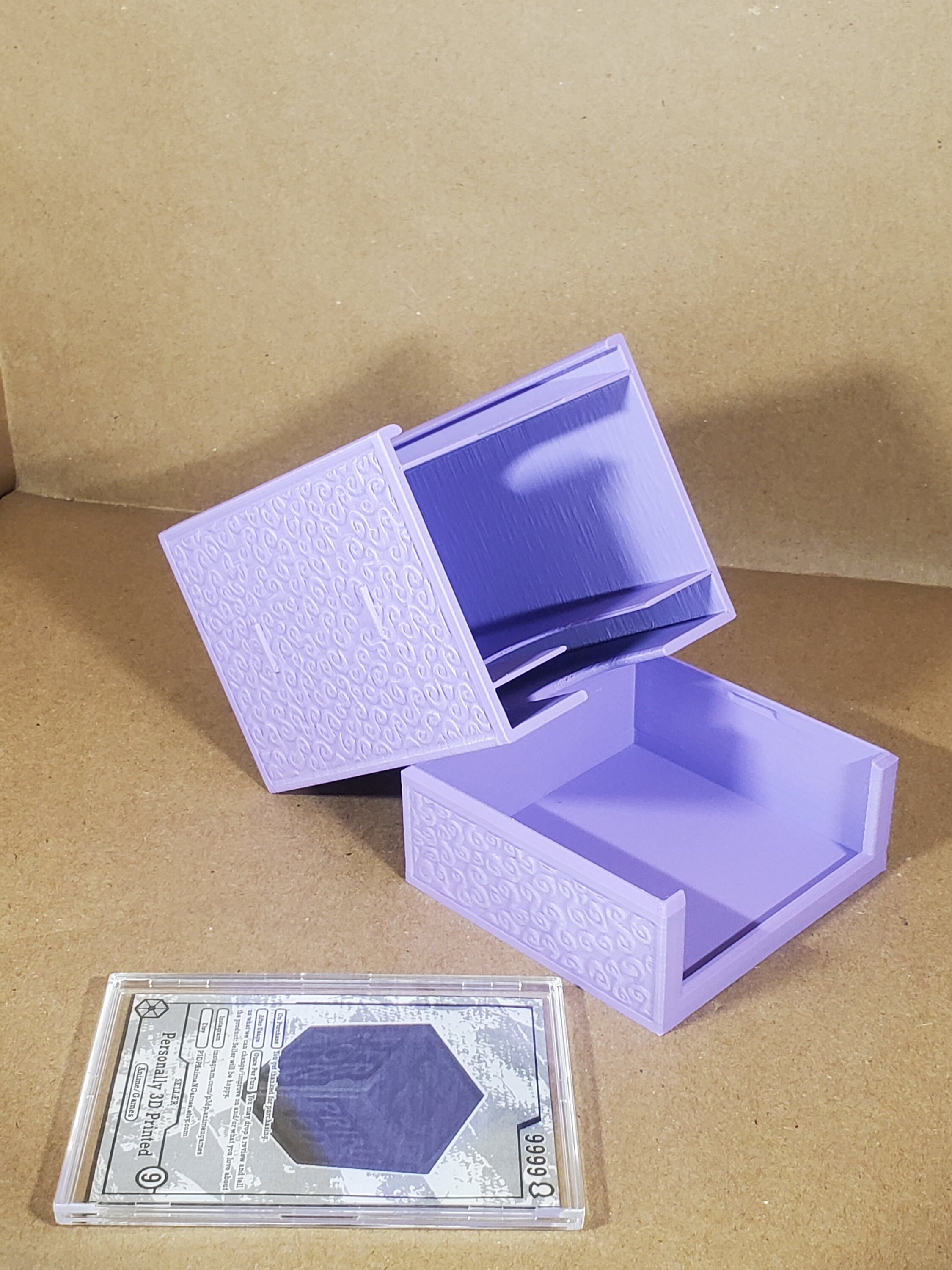 Devil Box Model Purple Compartmentalized TCG Deck Box Customizable Lid ...