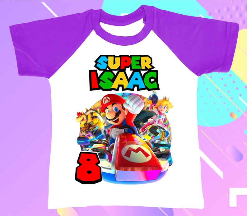 Personalized Mario Kart Birthday Boy Birthday Girl Raglan - Etsy