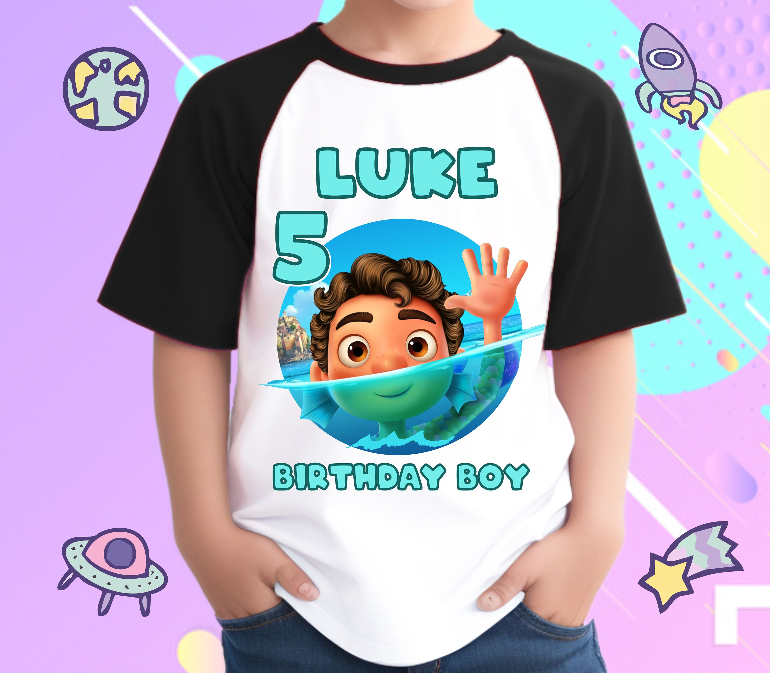 Personalized Luca Birthday Boy, Birthday Girl, Raglan Shirt, Family ...
