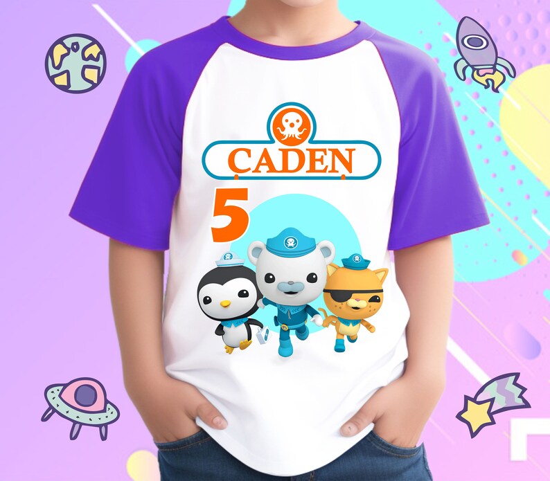 Personalized Octonauts Birthday Boy, Birthday Girl, Raglan Shirt ...