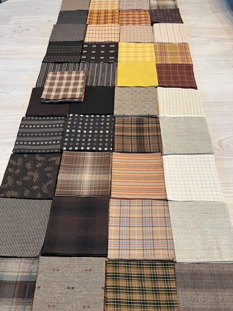 41 Pieces Japanese Yarn Dyed Fabric Pack ,each 4.3" X 4.3" 41 Pieces - Etsy