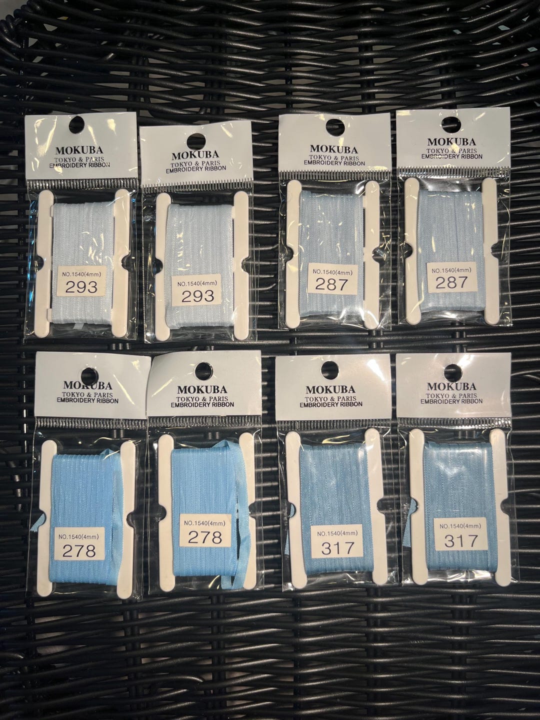 NO.1540 Mokuba 8 Pack Embroidery Ribbon 4mm MR10 - Etsy