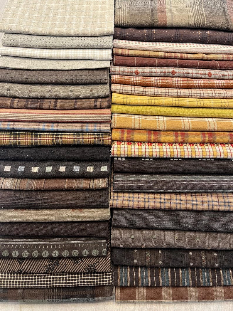 41 Pieces Japanese Yarn Dyed Fabric Pack ,each 4.3" X 4.3" 41 Pieces - Etsy