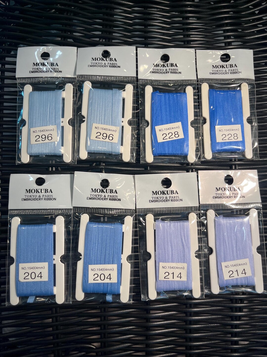 NO.1540 Mokuba 8 Pack Embroidery Ribbon 4mm MR2 - Etsy