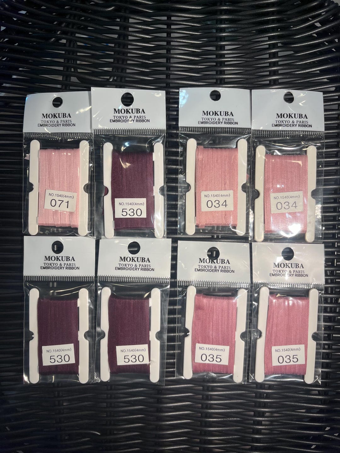 NO.1540 Mokuba 8 Pack Embroidery Ribbon 4mm MR9 - Etsy