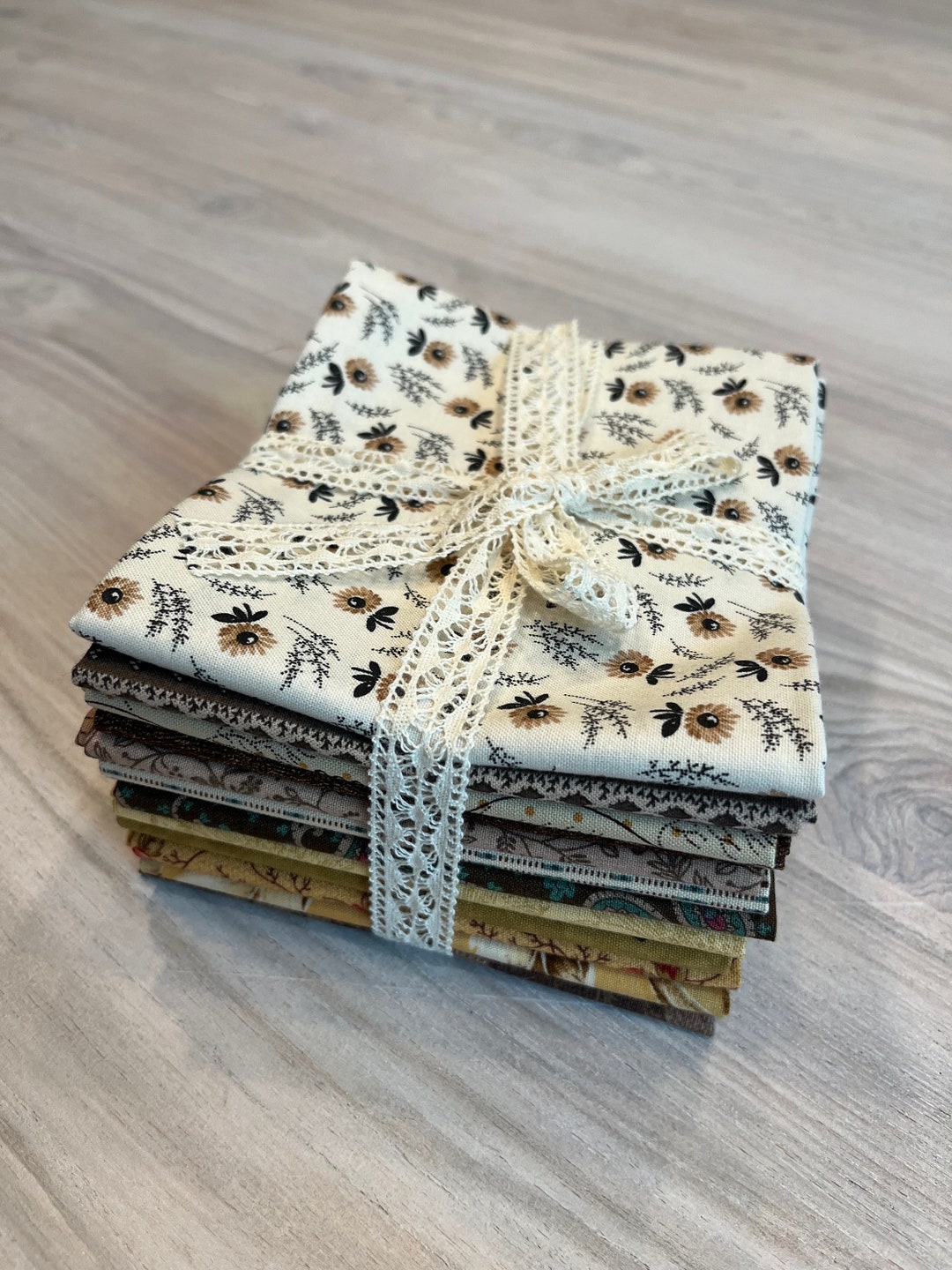 12 PC Fat Quarter Bundle Brown Beige Color Quilt Fabric Bundle - Etsy