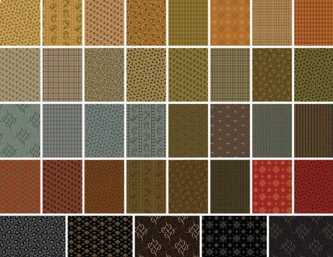 FQB Jamestown by Jo Morton Fat Quarter Bundle – 37pcs Precut Civil War ...