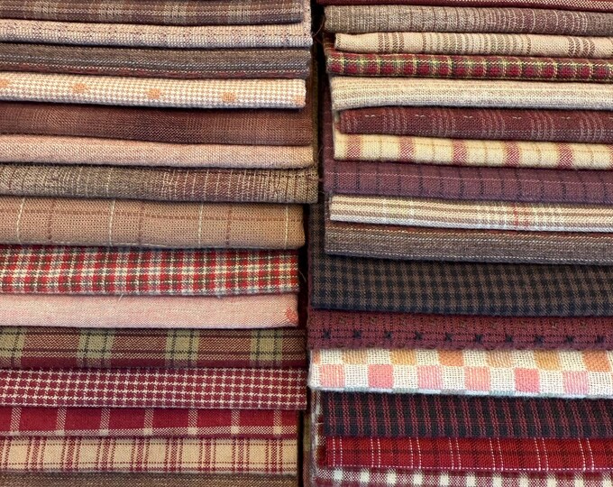 Japanese Yarn Dyed Fabric Set of 6 Fat Eighth Bundle Japanese Fabrics ...