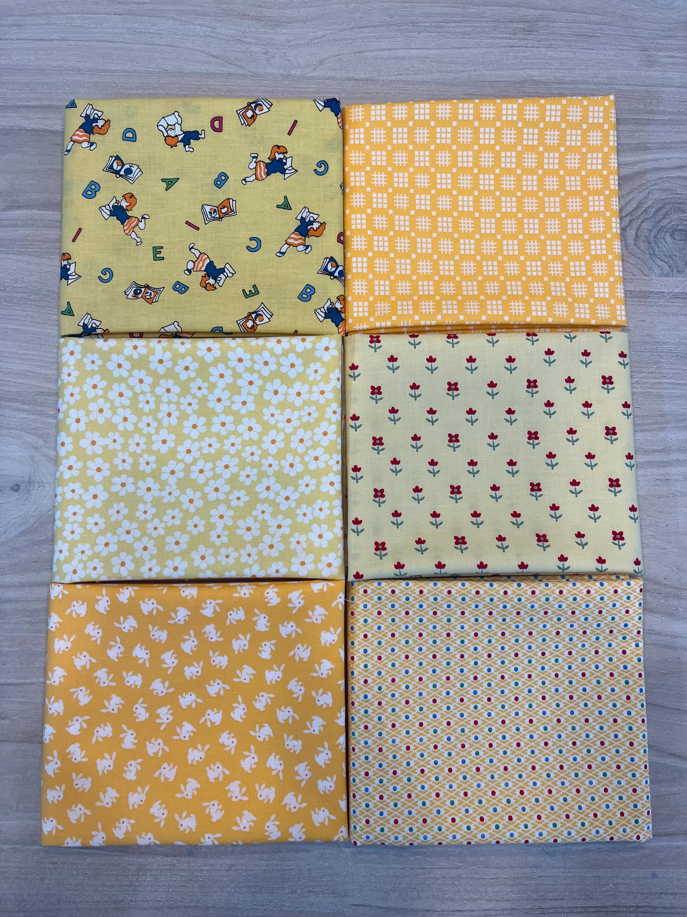 6 Fat Quarter Bundle, Yellow Color Mix Quilt Fabric - Etsy