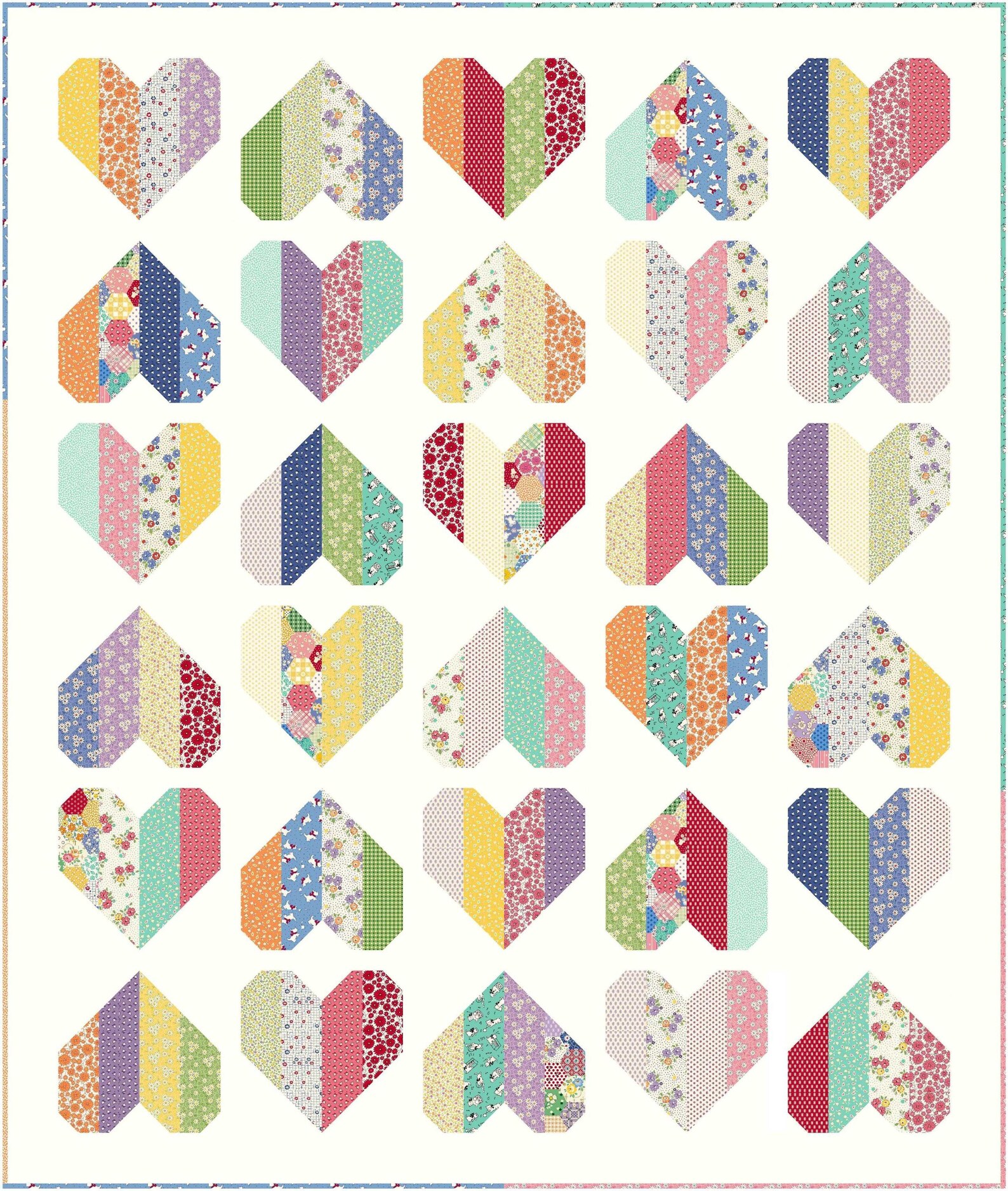 Aunt Grace Goes Scrappy * Sold by the Yard-marcus Fabrics DAISY PINK ...