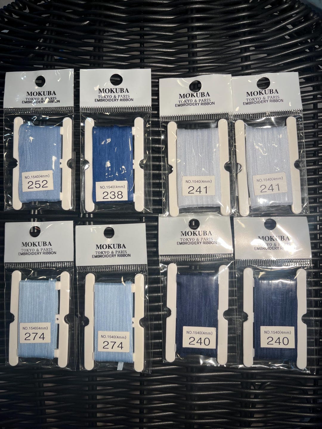 NO.1540 Mokuba 8 Pack Embroidery Ribbon 4mm MR8 - Etsy