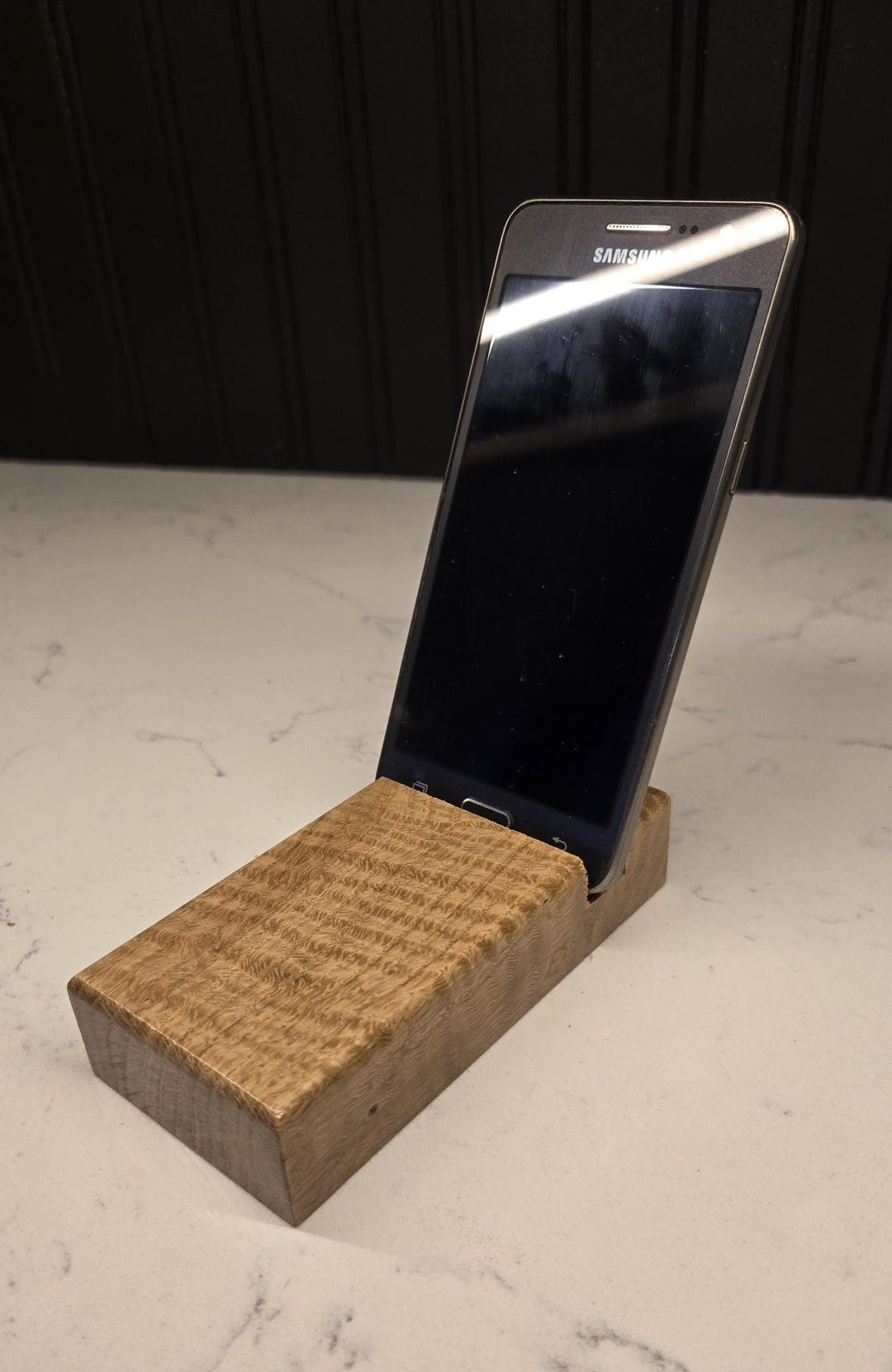 Exotic Wood Phone Stand - Curly White Oak - Etsy